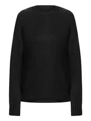 Aqua Crewneck 100% Cashmere Sweater - Black