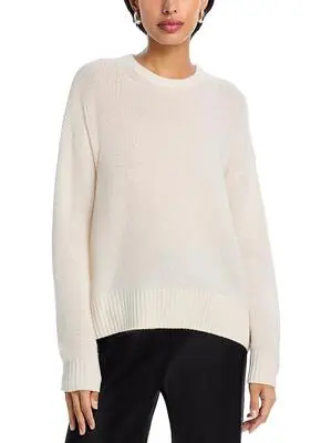 Aqua Crewneck 100% Cashmere Sweater - Ivory