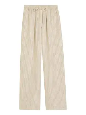 RÓHE Wide-Leg Silk-Chiffon Trousers Stripe