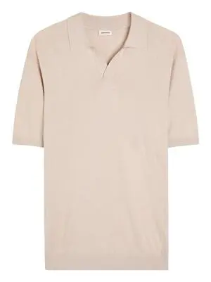 LESTRANGE Silk-blend Polo Shirt - Taupe