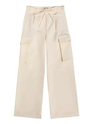 RÓHE Woven Cargo Trousers - Off White