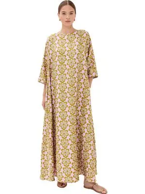La DoubleJ Muumuu Silk Dress - Caper