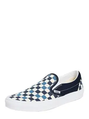 VANS Classic Slip-on Sneakers - Tri-tone Check Navy