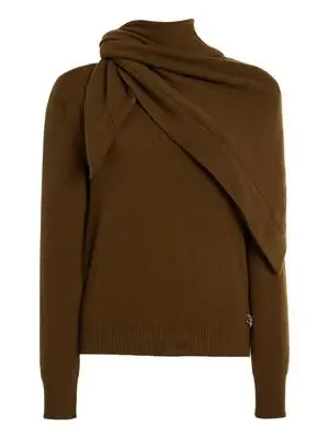 OSCAR DE LA RENTA Cashmere Scarf Sweater