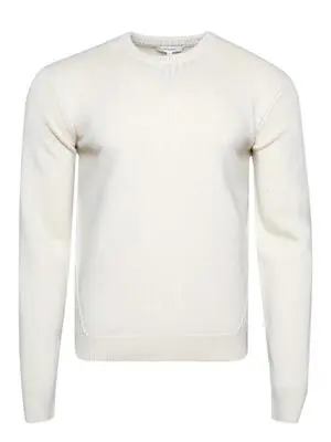 JW Anderson Cashmere Jumper With Jersey Detail - Ecru