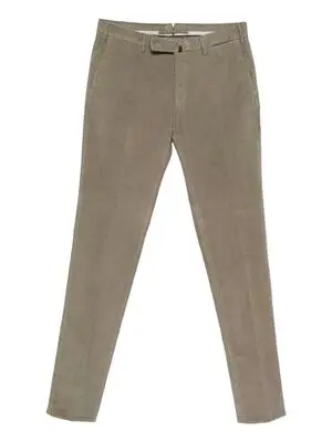 Incotex Straight Leg Stretch Cotton Trousers - Green