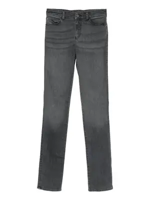 Emporio Armani Logo-detail Straight-leg Jeans - Grey