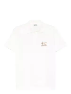 Burberry Logo-embroidered Polo Shirt - White