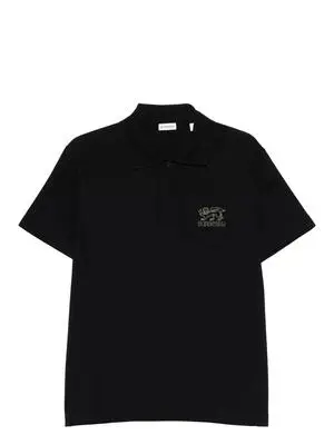 Burberry Logo-embroidered Polo Shirt - Black