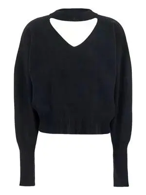 FEDERICA TOSI Keyhole-Neckline Wool-Cashmere Blend Sweater