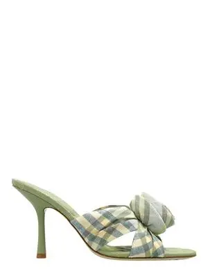 Burberry 90mm Mews Rose Mules - Green