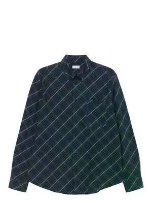 Burberry Checked Shirt Jacket - Blue