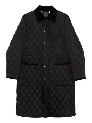 Burberry Quilted Parka Coat - Black