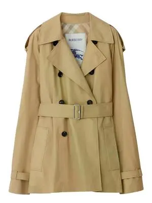 Burberry Belted Cotton Trench Coat - Neutrals