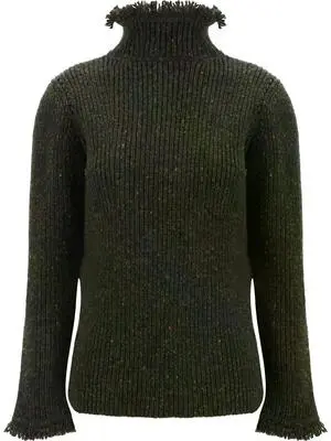 Burberry Fringed-edge Sweater - Green