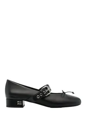 Miu Miu 30mm Buckle-strap Pumps - Black