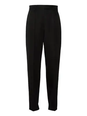 Prada Pressed-crease Tapered-leg Trousers - Black