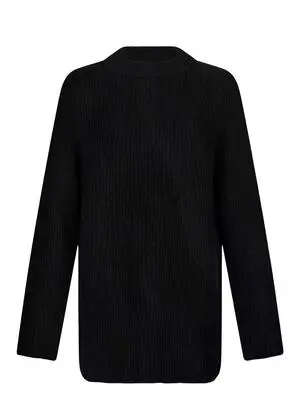 Liu Jo Mock-neck Ribbed Sweater - Black