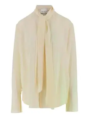 SA SU PHI Bow-detailed Silk Blouse - Yellow