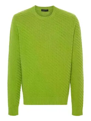 Prada Ribbed-knit Jumper - Green