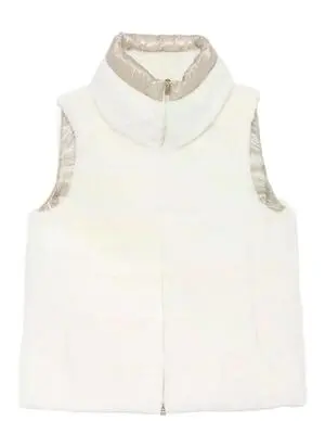 Herno Sleeveless Faux-fur Gilet - White