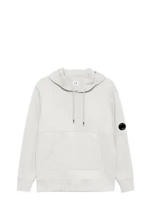 C.P. COMPANY Diagonal Raised Fleece Hoodie - Grey