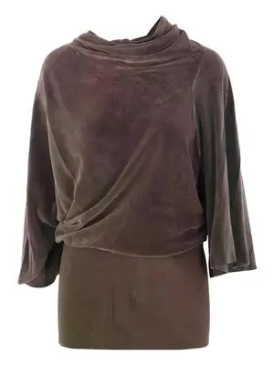 Rick Owens Draped Cowl-neck Top - Brown