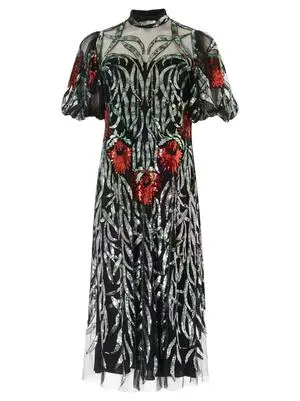 TEMPERLEY LONDON Sequin-embellished Midi Dress - Black
