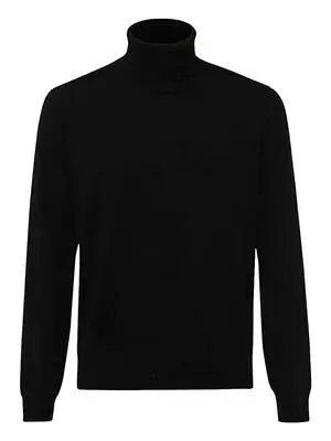 Malo Roll-neck Sweater - Black
