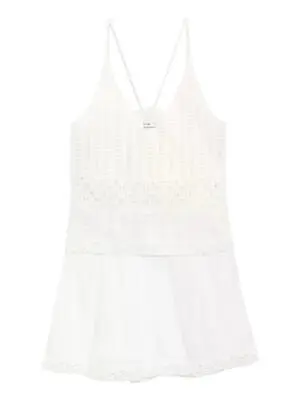 B+AB Crochet Top And Skirt Set - White