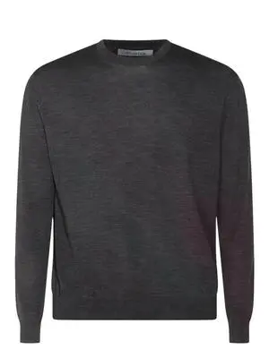 Malo Crew-Neck Wool Sweater Grey