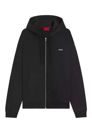 Hugo Hooded Zip-up Jacket - Black