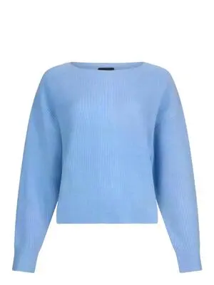 Liu Jo Ribbed Boat-neck Sweater - Blue