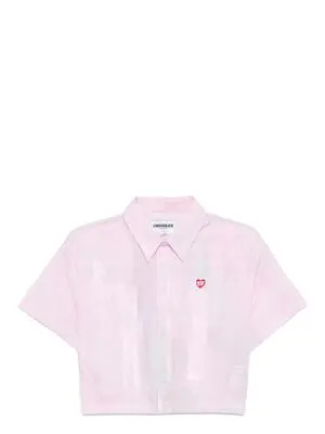 CHOCOOLATE Cropped Shirt Jacket - Pink