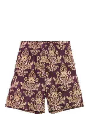 AMARÁNTO Cotton Bermuda Shorts - Purple