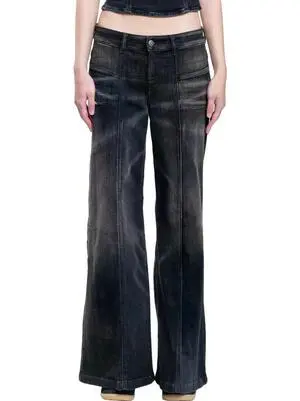 DIESEL® High-waisted Wide-leg Jeans - Black