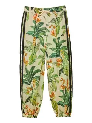Farm Rio X Adidas Tropical Breeze-print Trousers - Neutrals