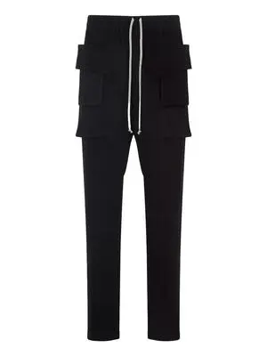 Rick Owens Drawstring Waist Cargo Track Pants - Black