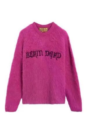 BRAIN DEAD Logo-embroidered Jumper - Pink