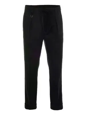 PAOLO PECORA Drawstring-waist Trousers - Black