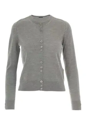 Liu Jo Buttoned Wool Cardigan - Grey