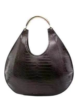 Elisabetta Franchi Hobo Bag With Jewel Handle - Brown