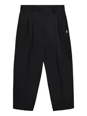 WTAPS Pleated Straight-leg Trousers - Black