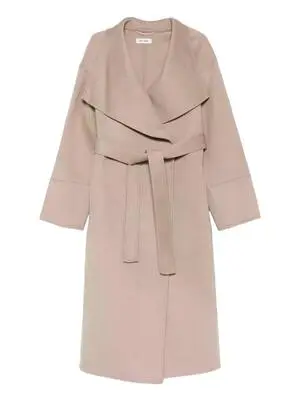 Soft Goat Belted Coat - Neutrals