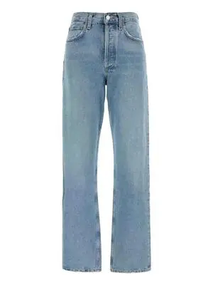 AGOLDE Cotton Mom Jeans - Blue