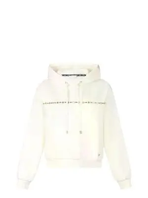 Liu Jo Rhinestone-embellished Drawstring Hoodie - White
