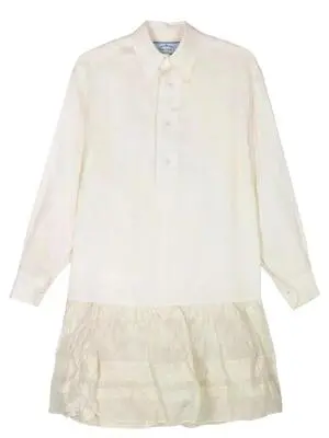 Prada Linen Midi Dress - Neutrals
