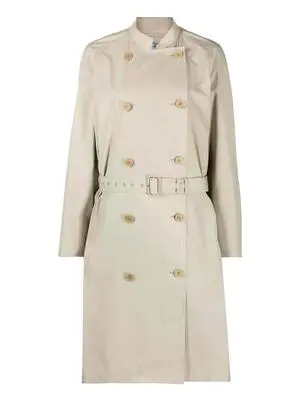 Prada Double-breasted Trench Coat - Neutrals
