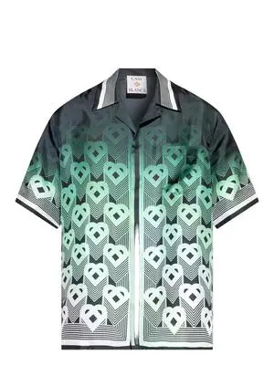 Casablanca Monogram Gradient Silk Shirt - Green