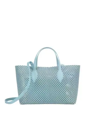 SERGIO ROSSI Micro Mermaid Leather Tote - Blue